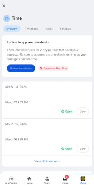 How to approve Timesheets on GoCo Mobile?