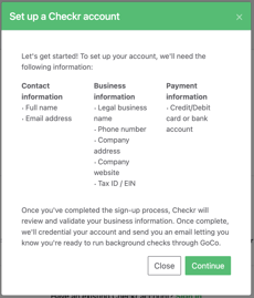 How do I connect GoCo to Checkr?