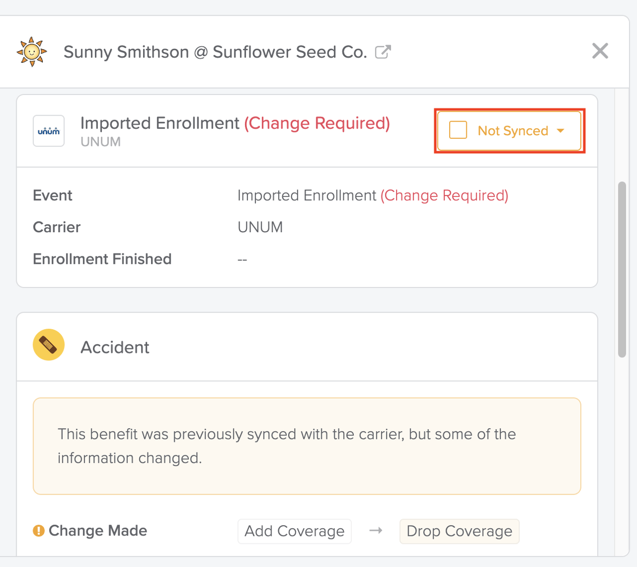 What is the Benefit Sync Dashboard?
