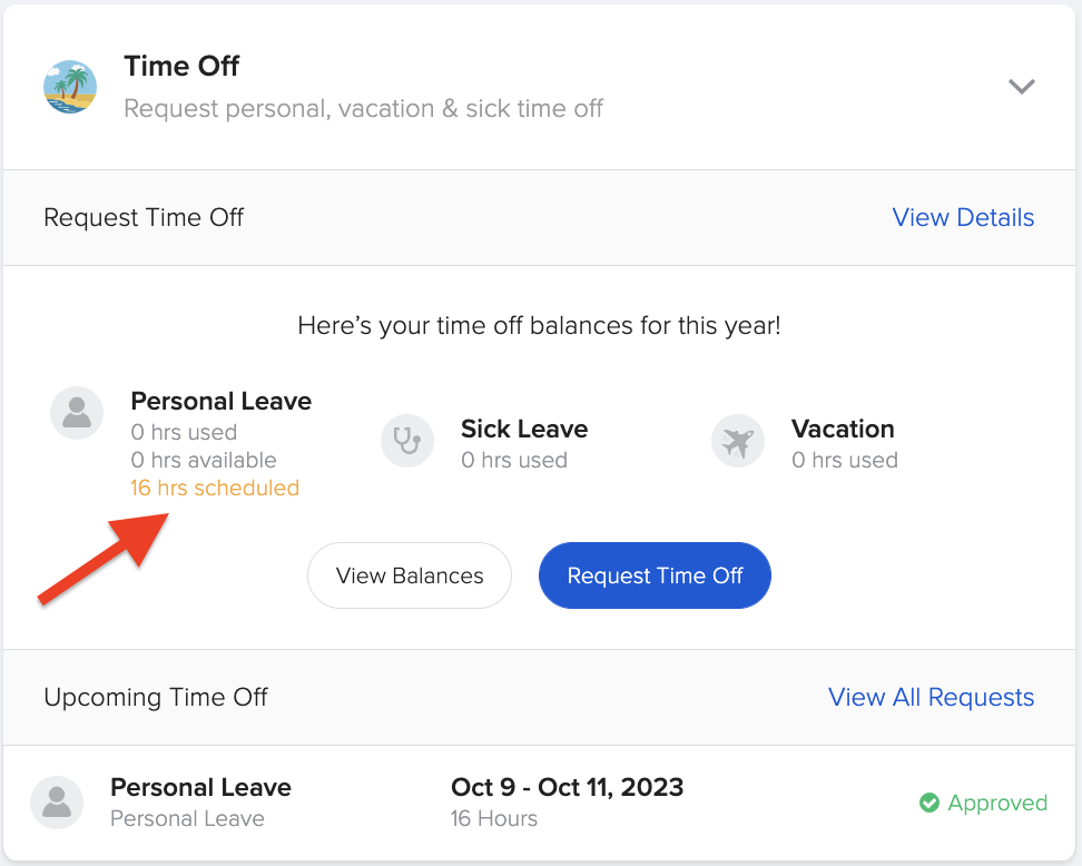 How to view future Time Off Accruals?