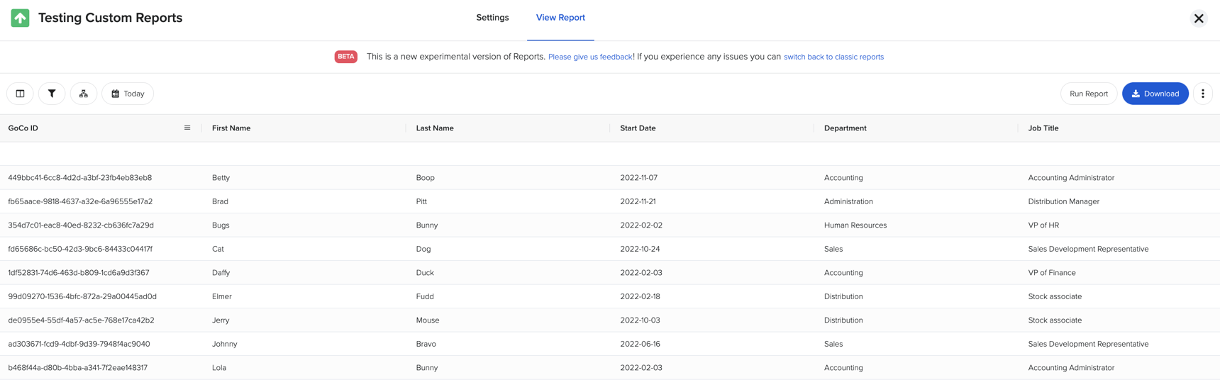 How do I create a Custom Report in GoCo?