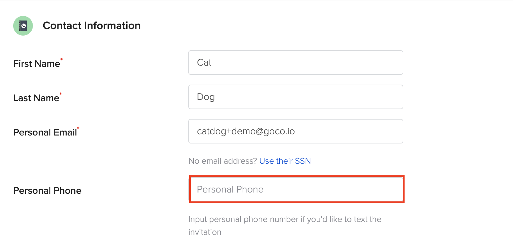 How to send your Onboarding Invitation via Text Message