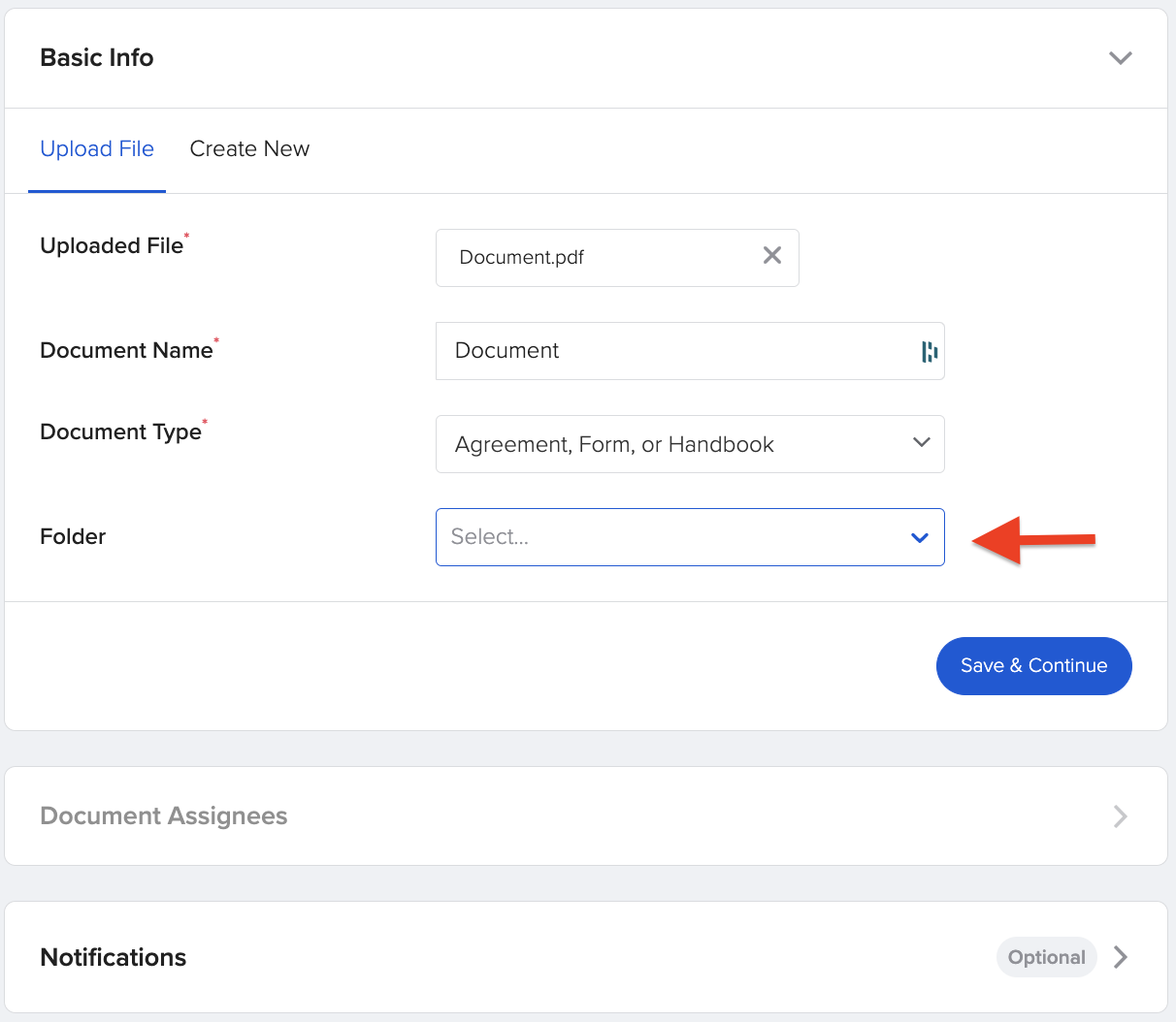 How do I set up Document Folders in GoCo?