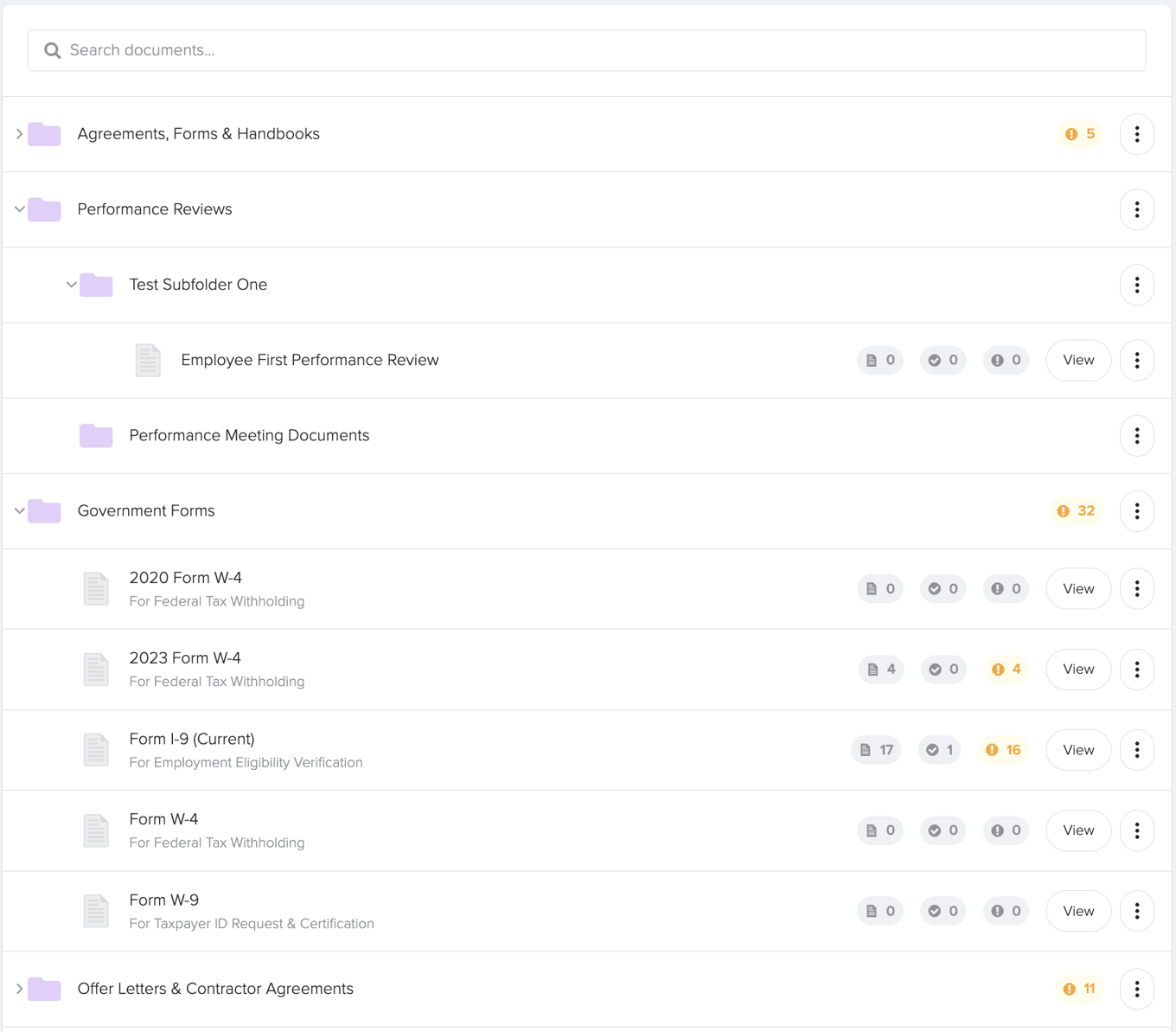 How do I set up Document Folders in GoCo?
