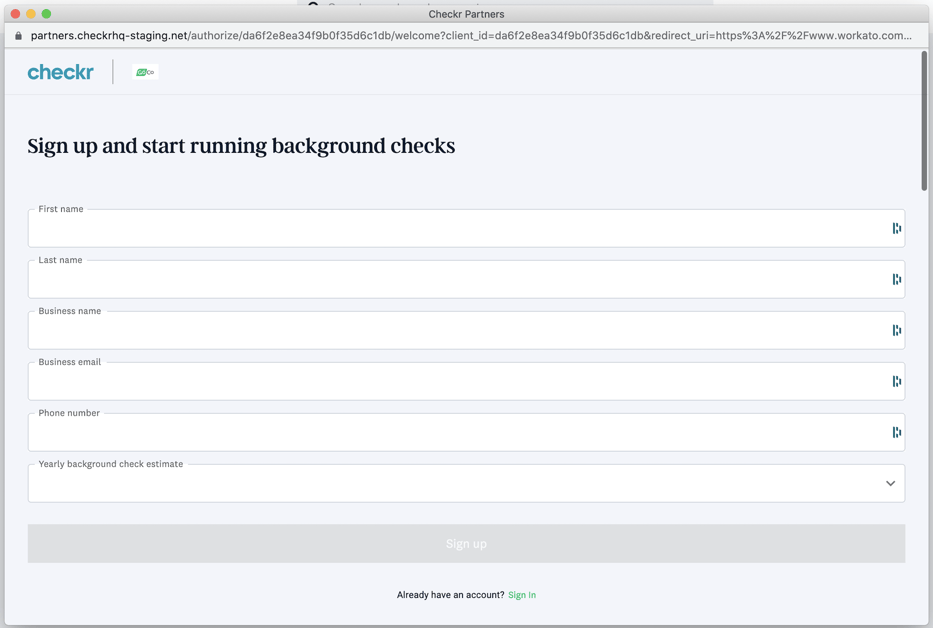 How do I connect GoCo to Checkr?