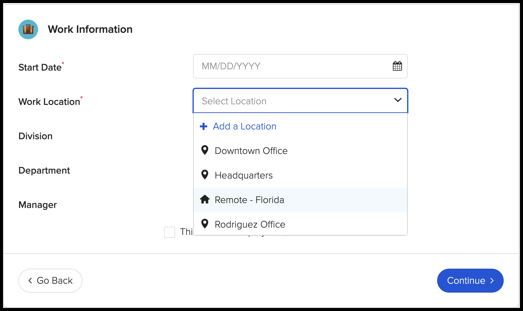 Setting up Remote Work Locations