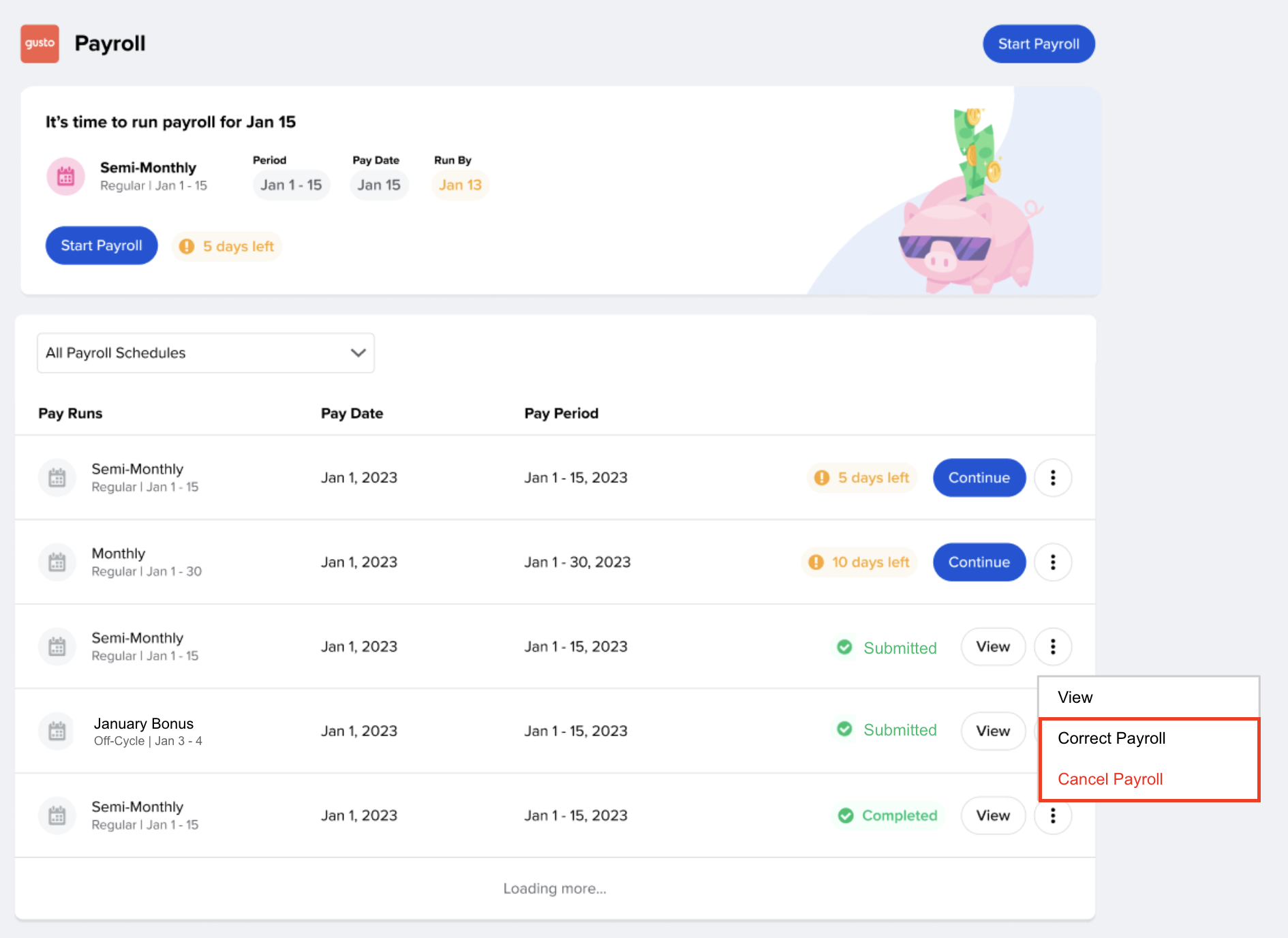 How do I Cancel or Correct a payroll run with GoCo embedded payroll if ...