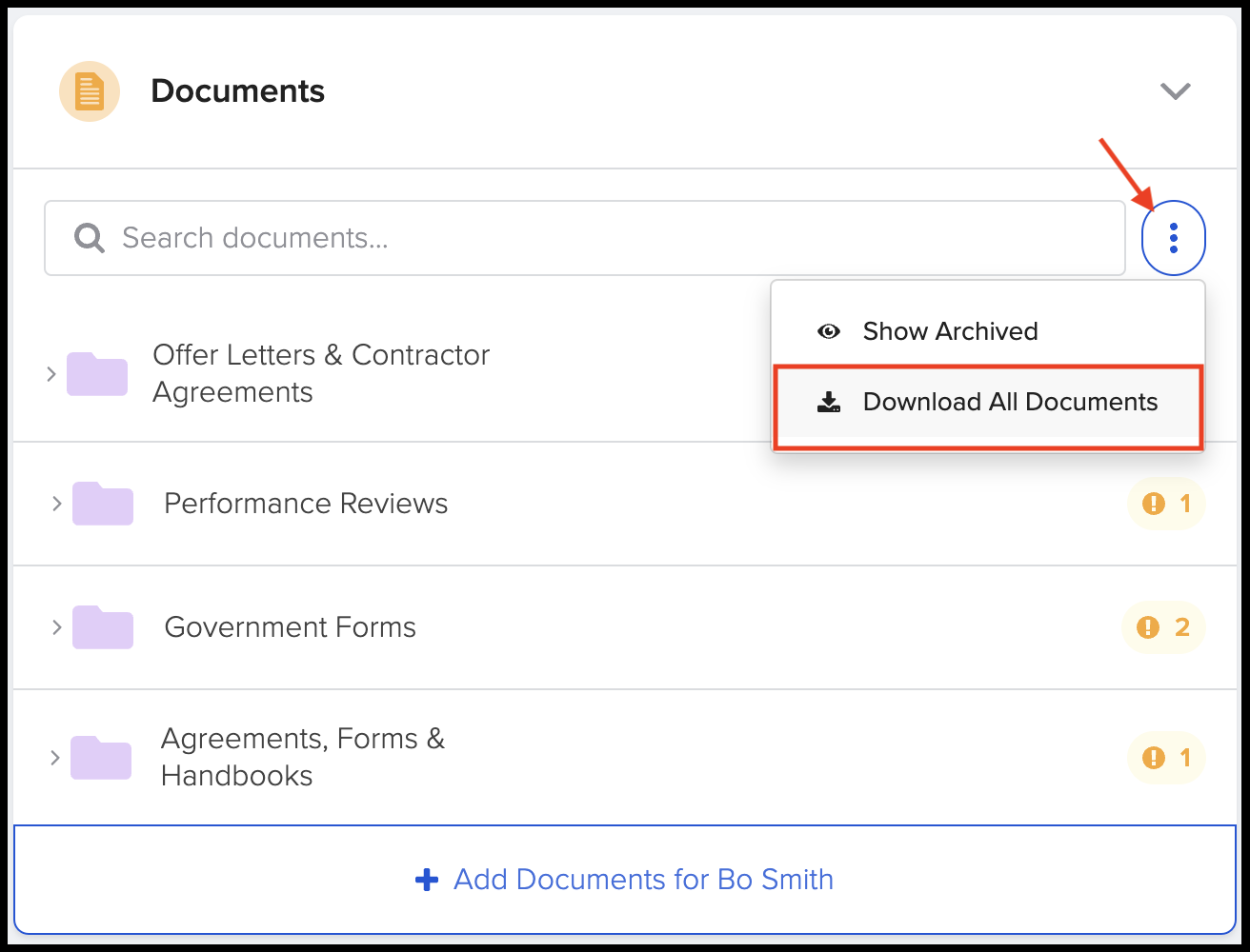 Bulk Downloading in Documents