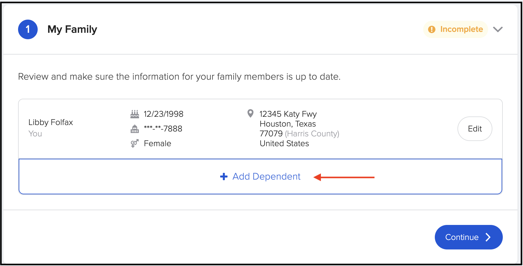 Adding a Dependent due to a Court Order