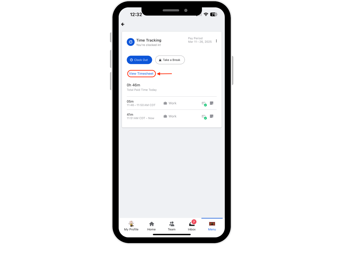 How do I clock in and out on GoCo?