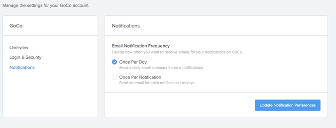 How do I change my email notification preferences?