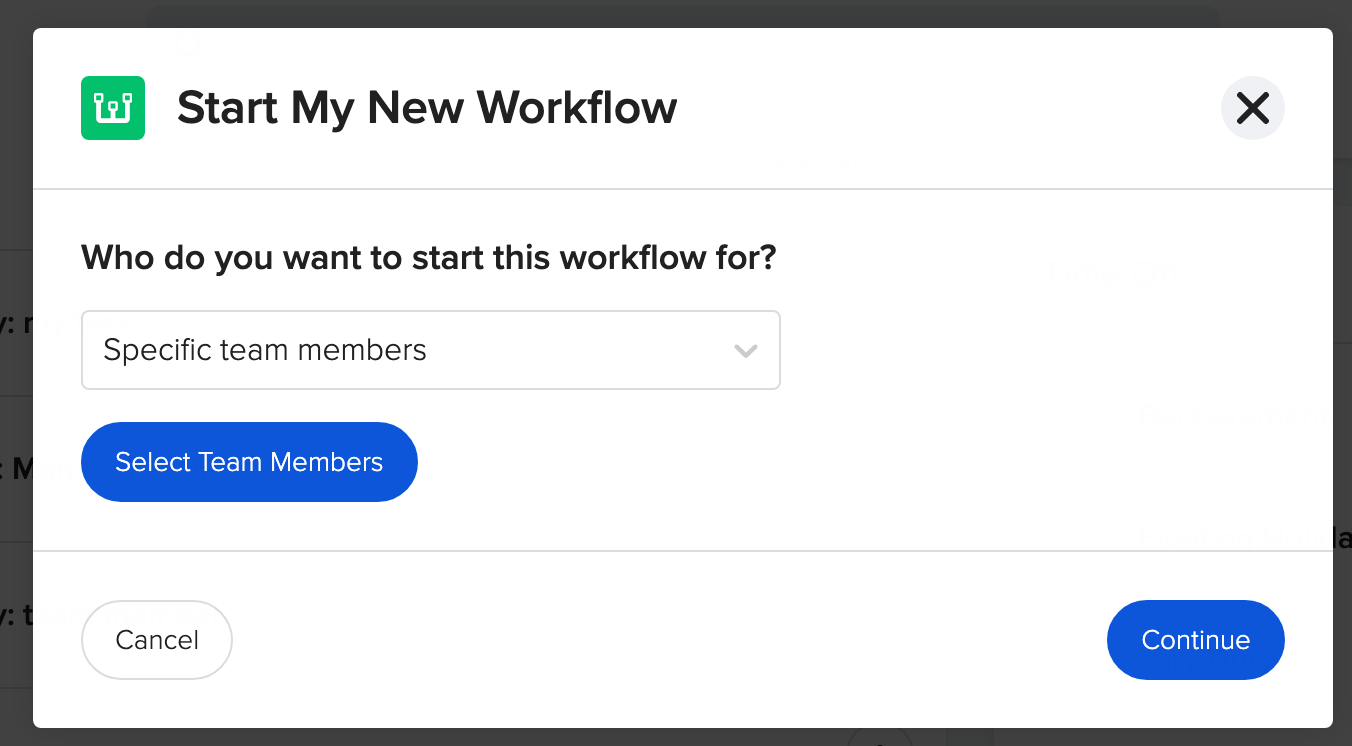 What can I do in the Start Form?